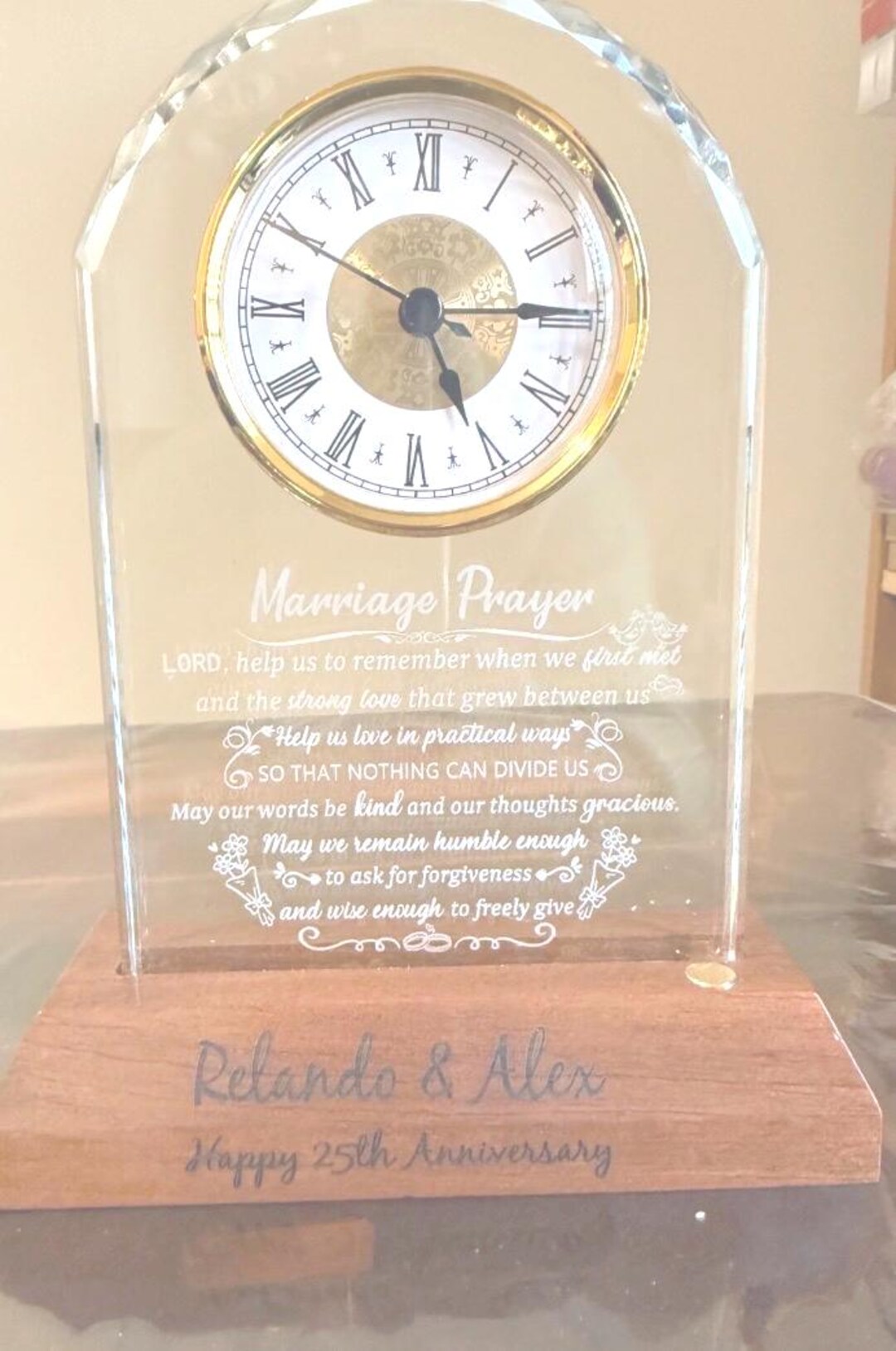 Unique Laser Engraved Clock, Table Clock - Etsy