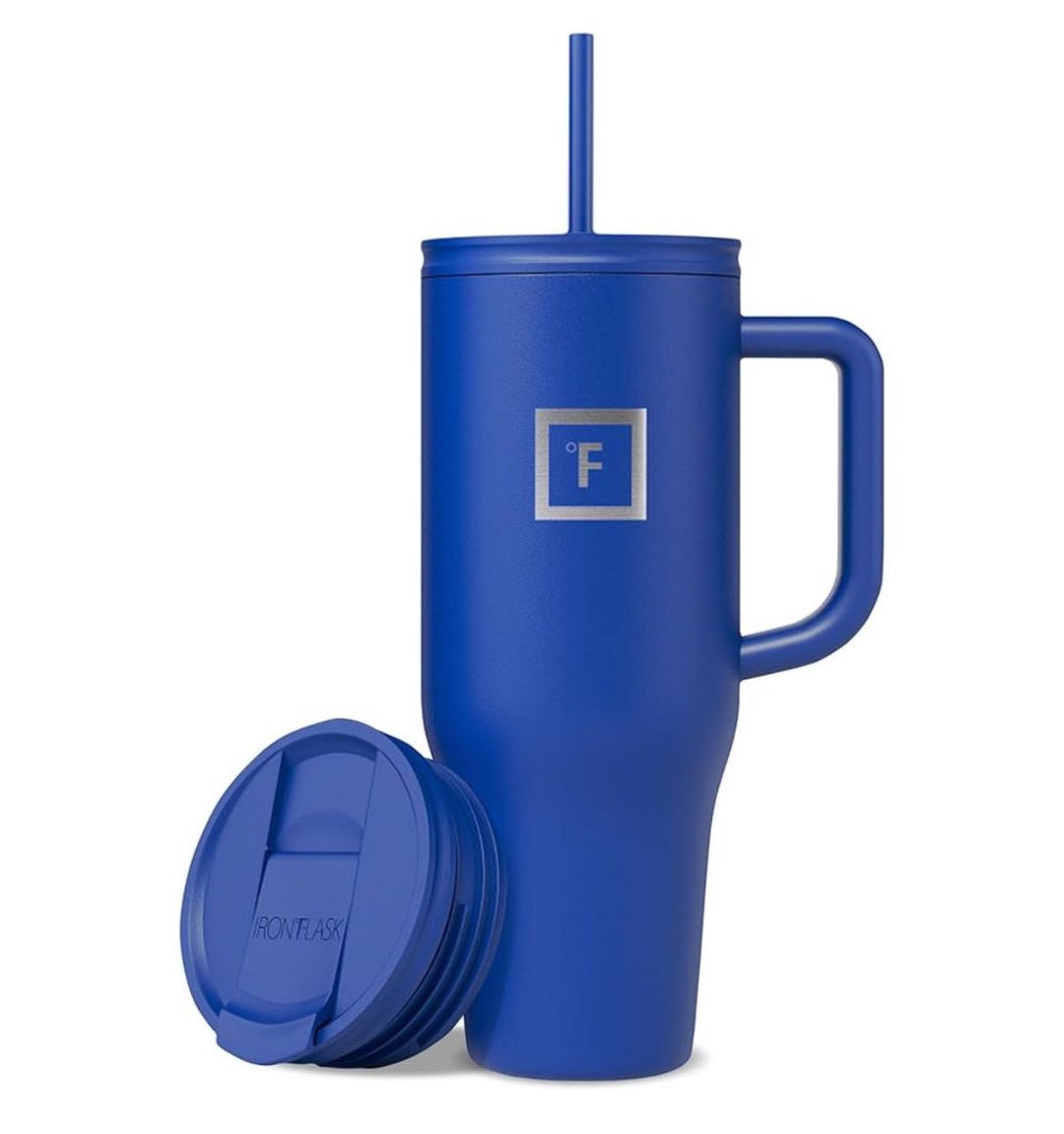 Personalized 40oz IRON FLASK Co-pilot Insulated Mug Straw & Flip Cap ...
