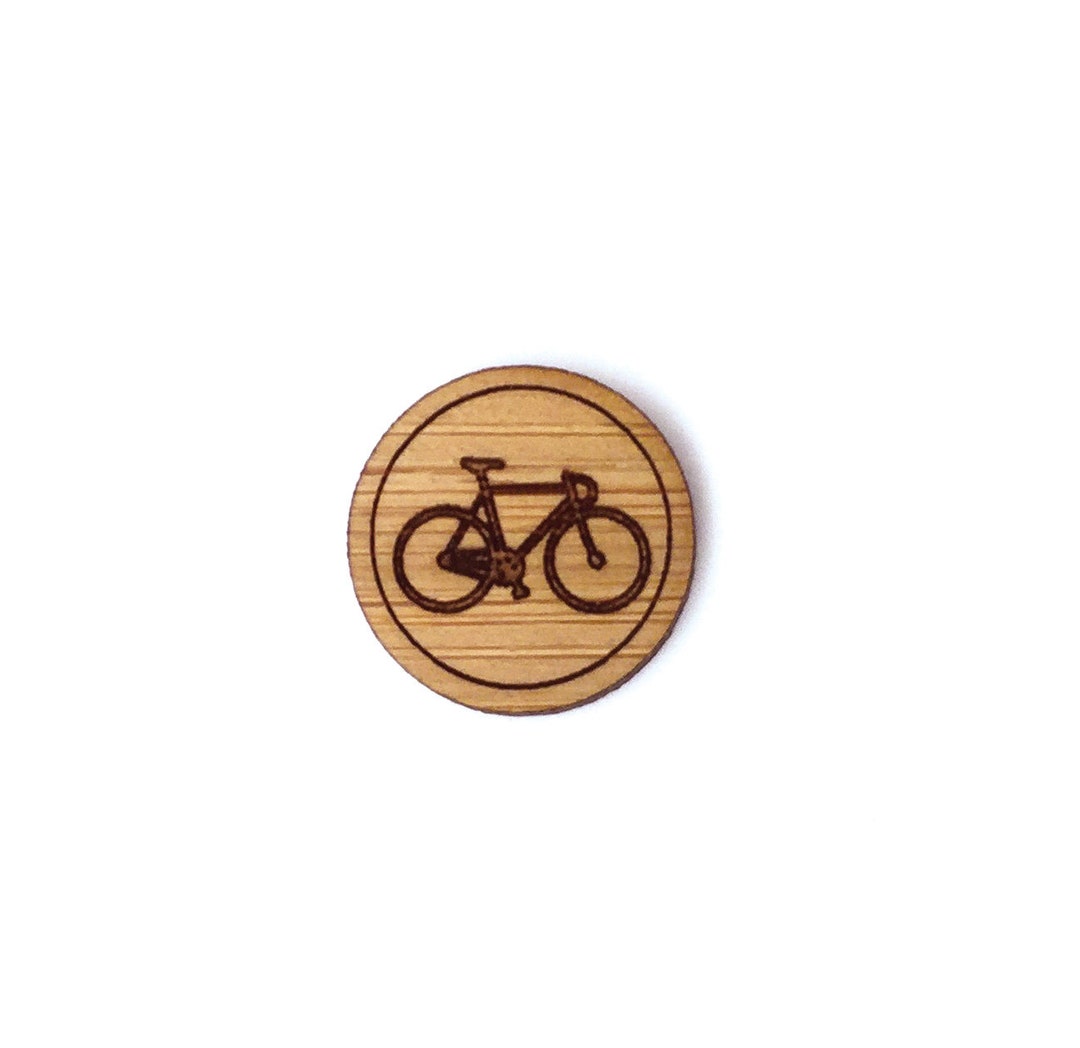 Bicycle Pin. Bike Pin. Wood Tie Pin. Wood Lapel Pin. Tie Pin. Lapel Pin ...