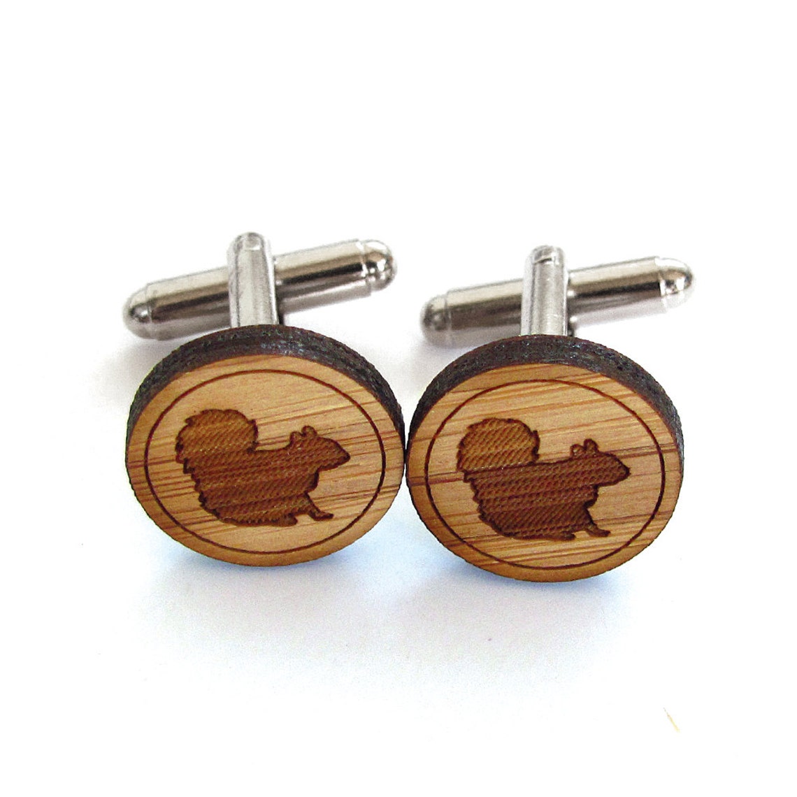 Smart Squirrel Cufflinks. Squirrel Cufflinks. Wood Cufflinks. - Etsy