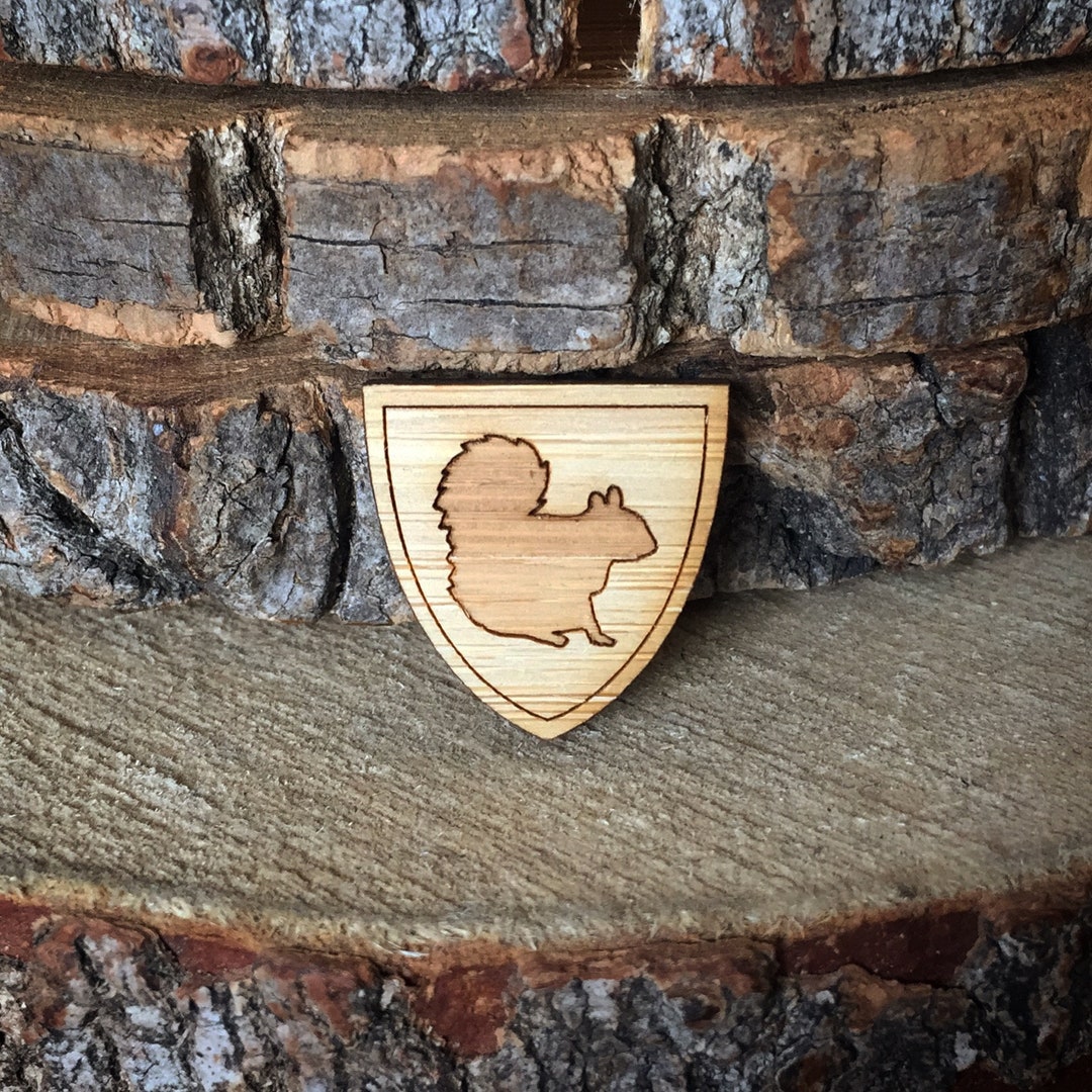 Smart Squirrel Pin. Squirrel Pin. Wood Tie Pin. Wood Lapel - Etsy