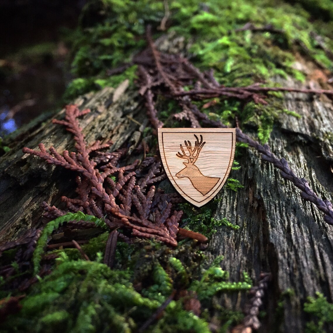 Deer Pin. Stag Pin. Wood Tie Pin. Wood Lapel Pin. Tie Pin. | Etsy