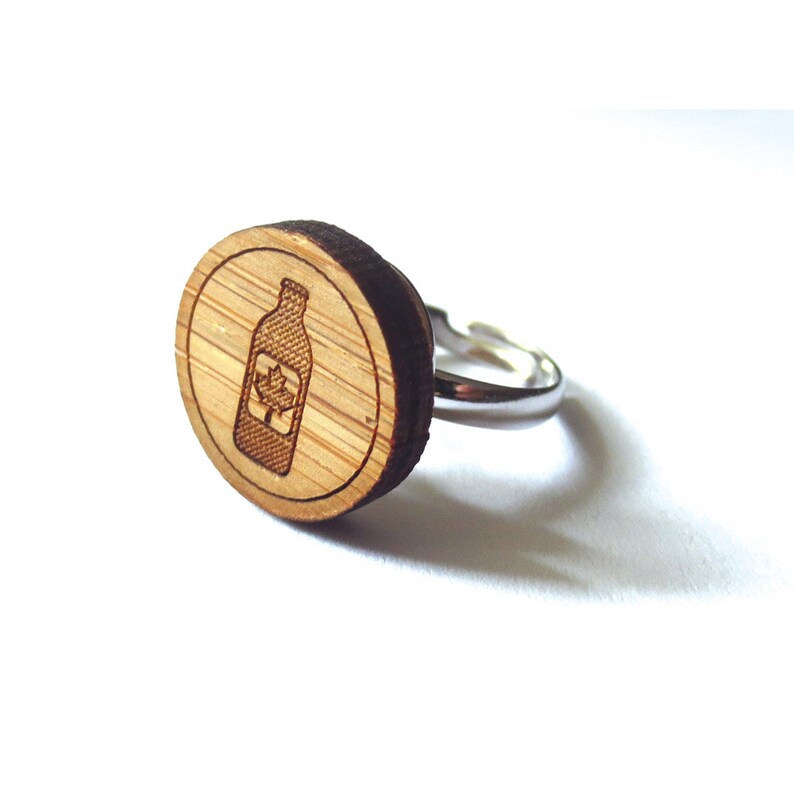 Beer Ring. Beer Bottle Ring. Canadian Ring. Wood Ring. Gifts | Etsy
