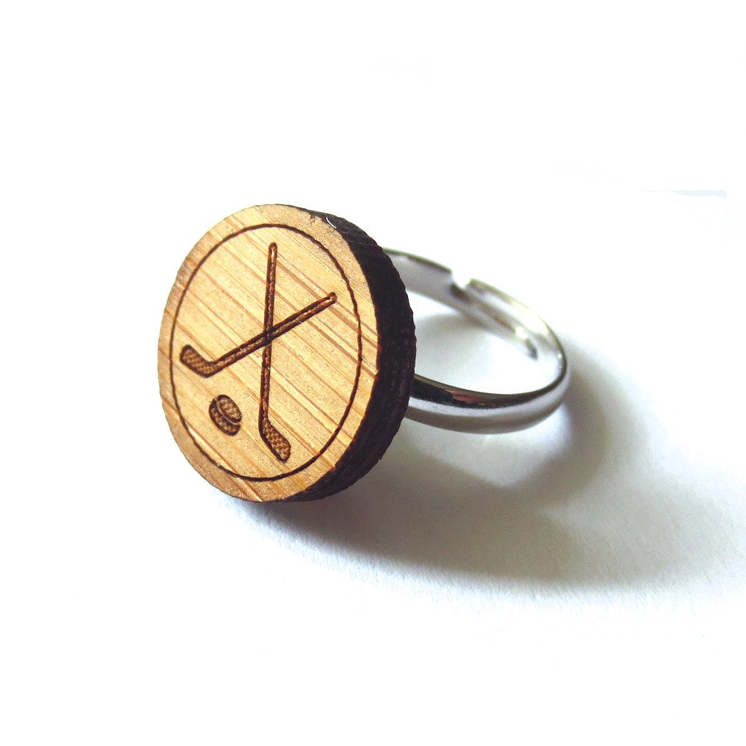 Ice Hockey Ring. Hockey Ring. Wood Ring. Gifts Under 25. Gift for Her ...