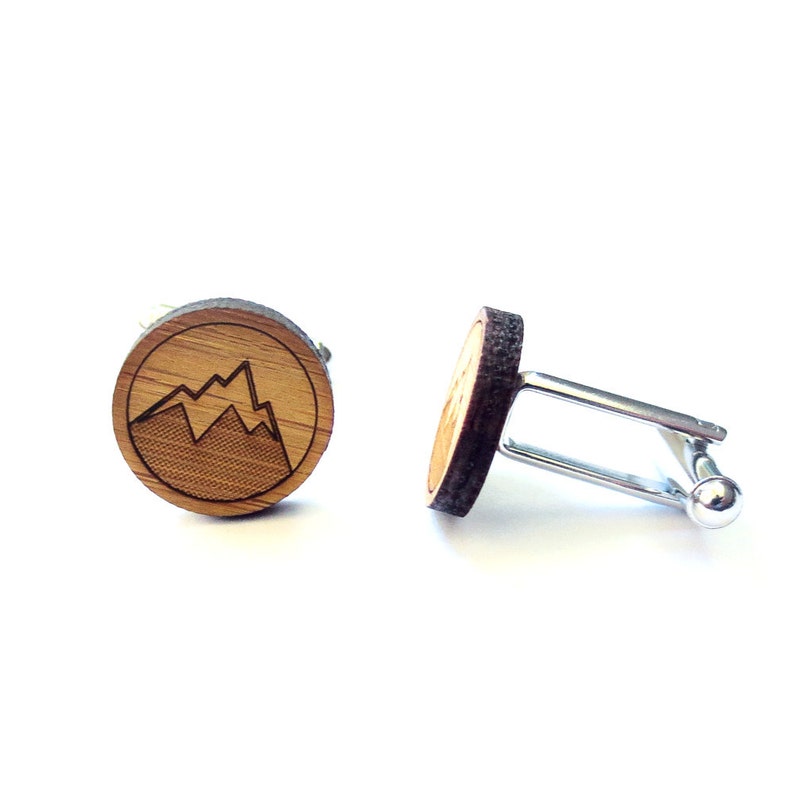 Mountain Man Cufflinks. Mountain Cufflinks. Wood Cufflinks. - Etsy Canada