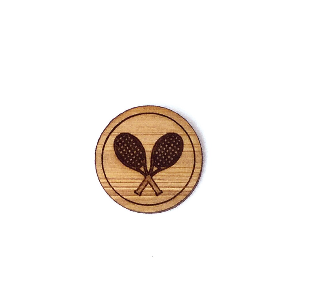 Tennis Pin. Tennis Racket Pin. Wood Tie Pin. Wood Lapel Pin. - Etsy