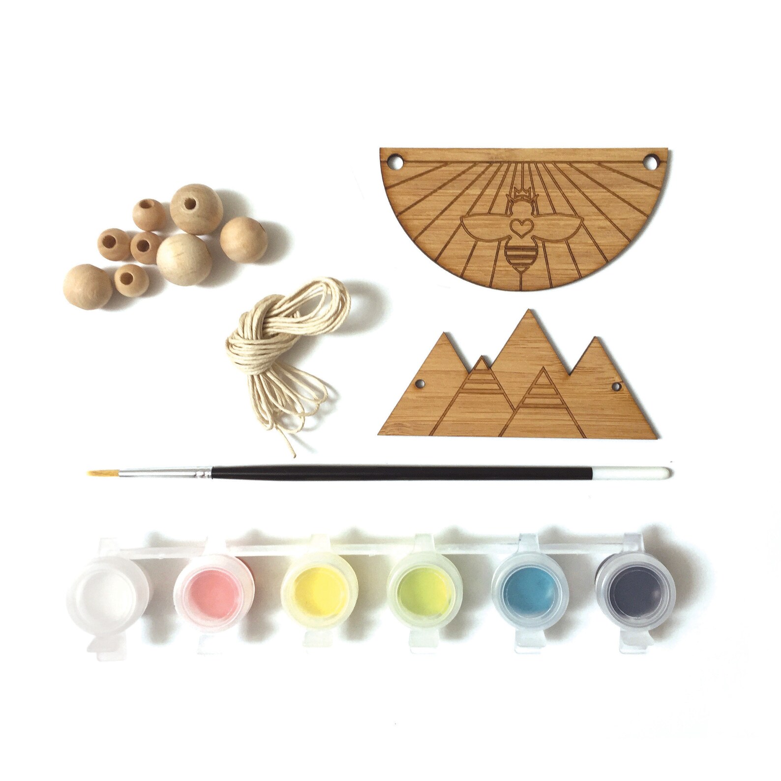 Diy Craft Kit. DIY Necklace Kit. Craft Kit. Wood Necklace Kit. | Etsy