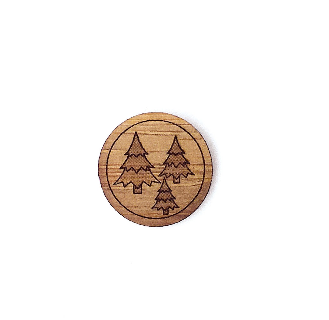 Forest Pin. Tree Pin. Wood Tie Pin. Wood Lapel Pin. Tie Pin. Lapel Pin ...