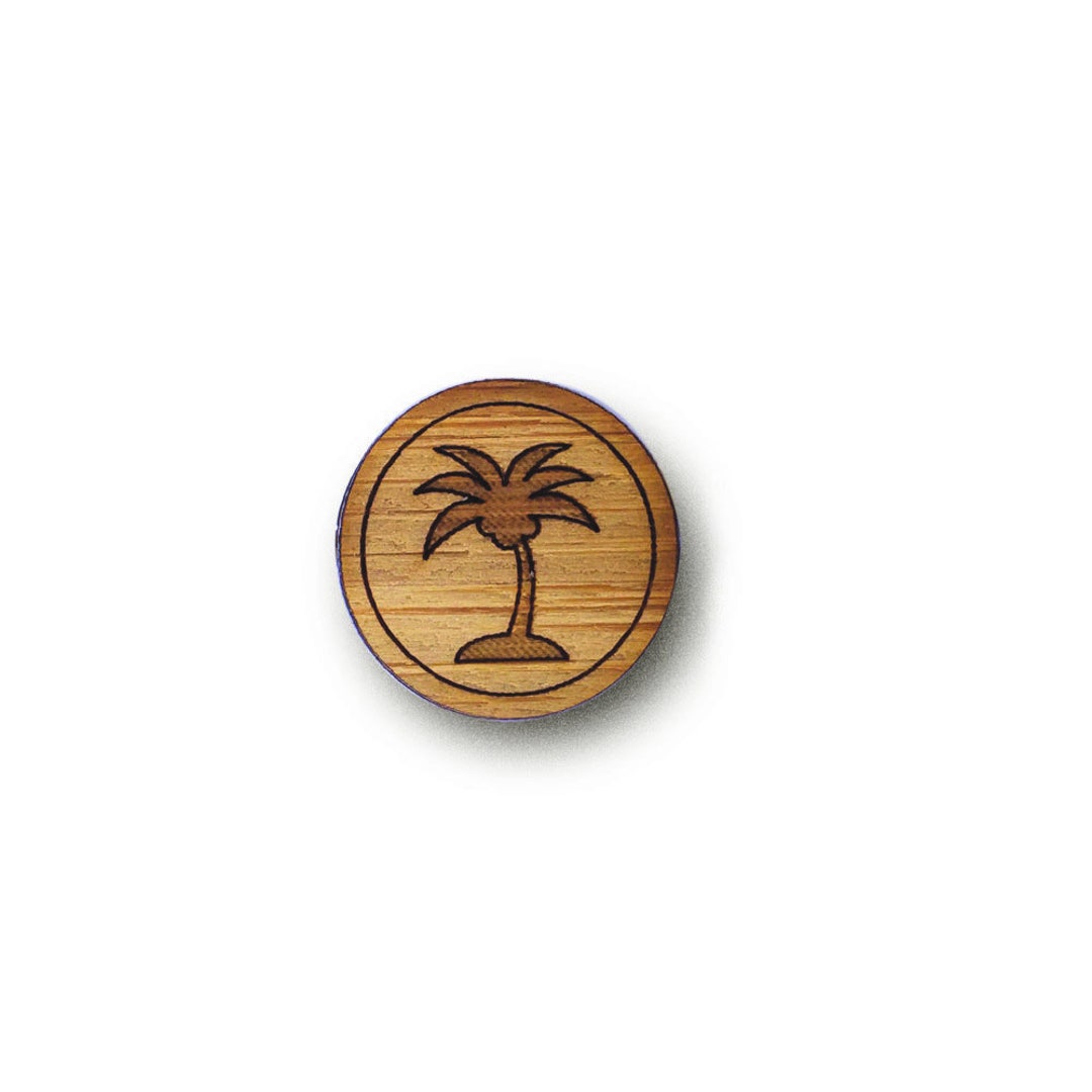 Palm Tree Pin. Tropical Pin. Wood Tie Pin. Wood Lapel Pin. Tie Pin ...