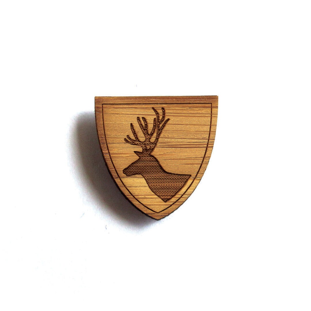 Deer Pin. Stag Pin. Wood Tie Pin. Wood Lapel Pin. Tie Pin. Lapel Pin ...