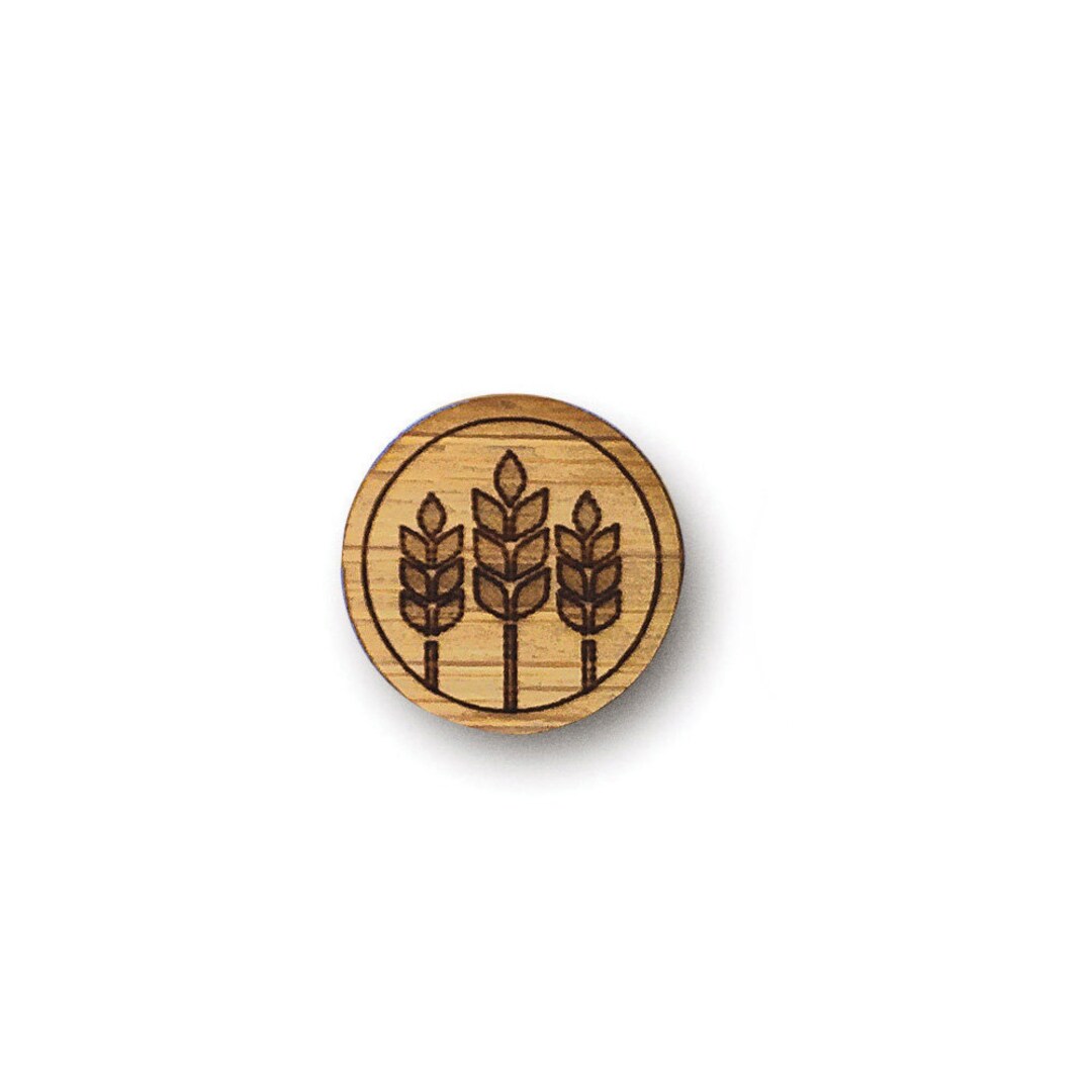 Prairie Wheat Pin. Wheat Pin. Wood Tie Pin. Wood Lapel Pin. Tie Pin ...