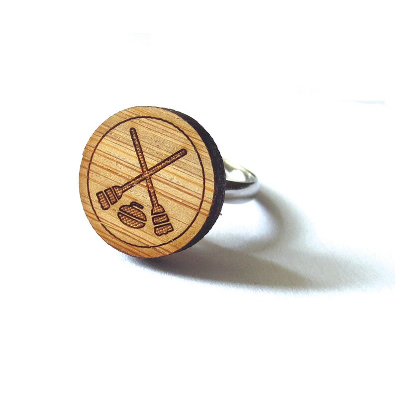 Canadian Curling Ring. Curling Ring. Wood Ring. Gifts Under 25. Gift ...