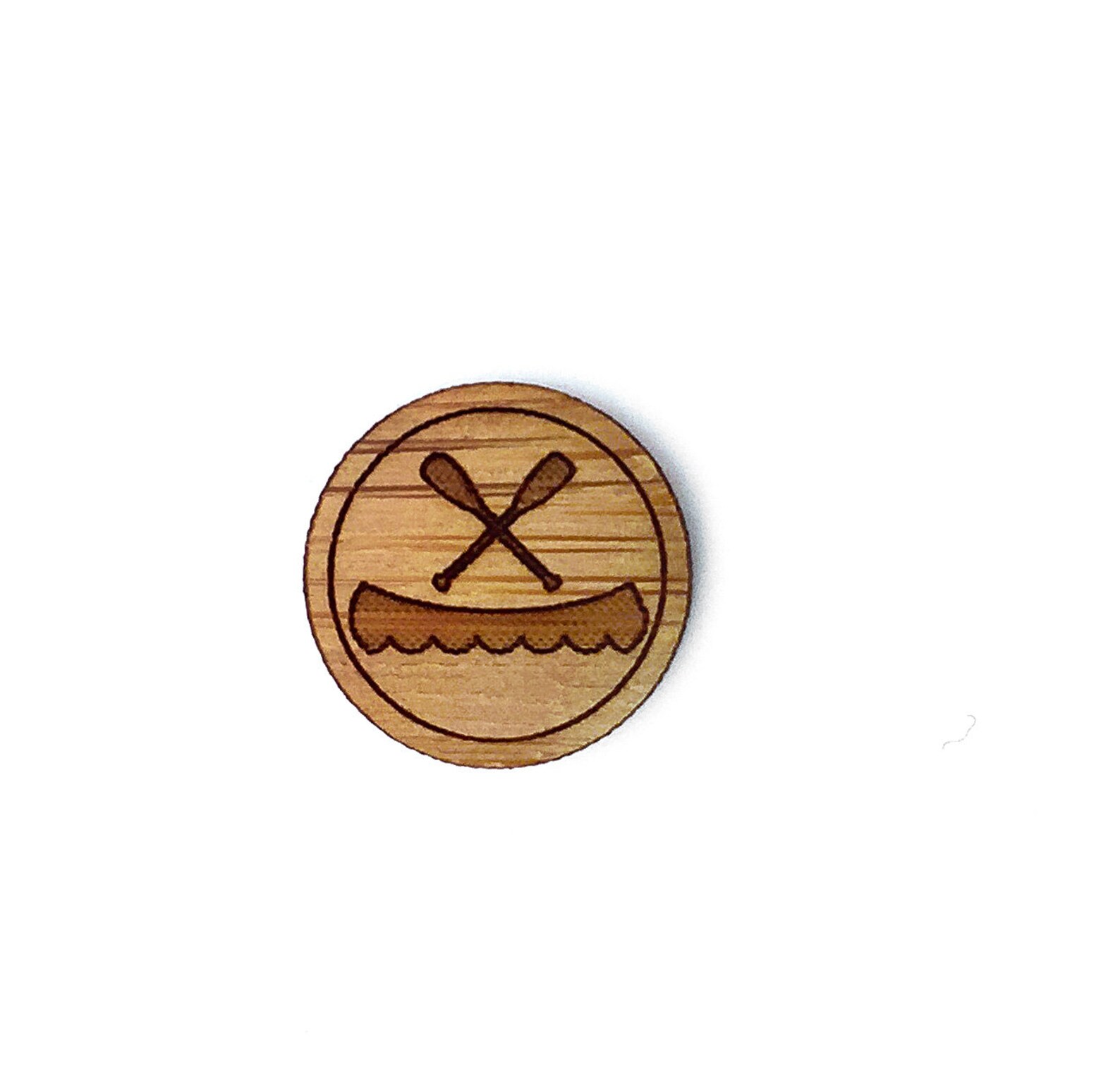 Canoe Pin. Canoe and Paddles Pin. Wood Tie Pin. Wood Lapel | Etsy