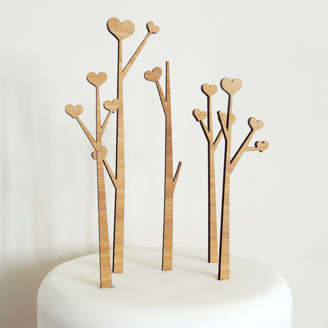 Heart Trees Cake Topper Set. Heart Tree. Wedding Cake Topper. Cake ...