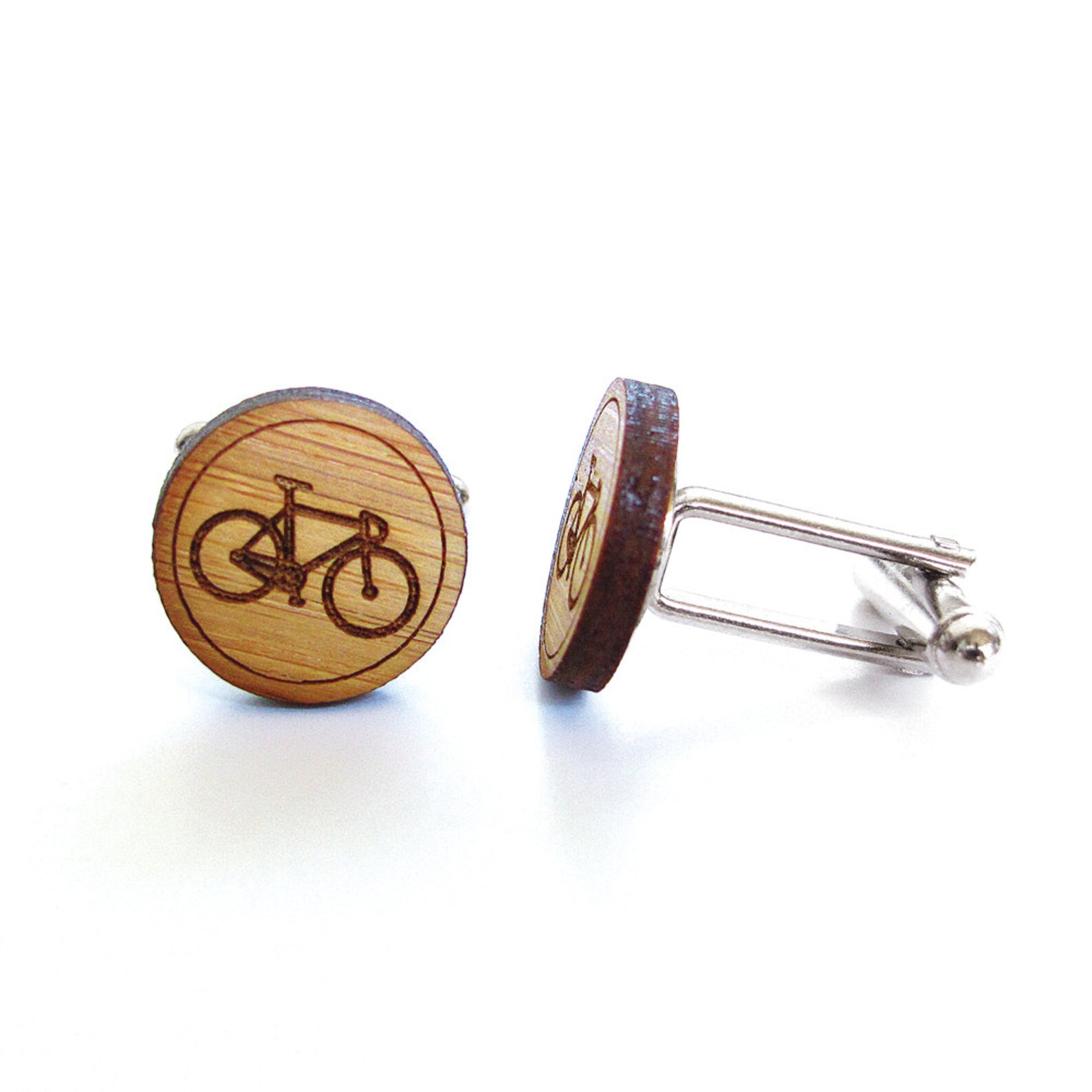 Bicycle Cufflinks. Bike Cufflinks. Wood Cufflinks. Groomsmen | Etsy