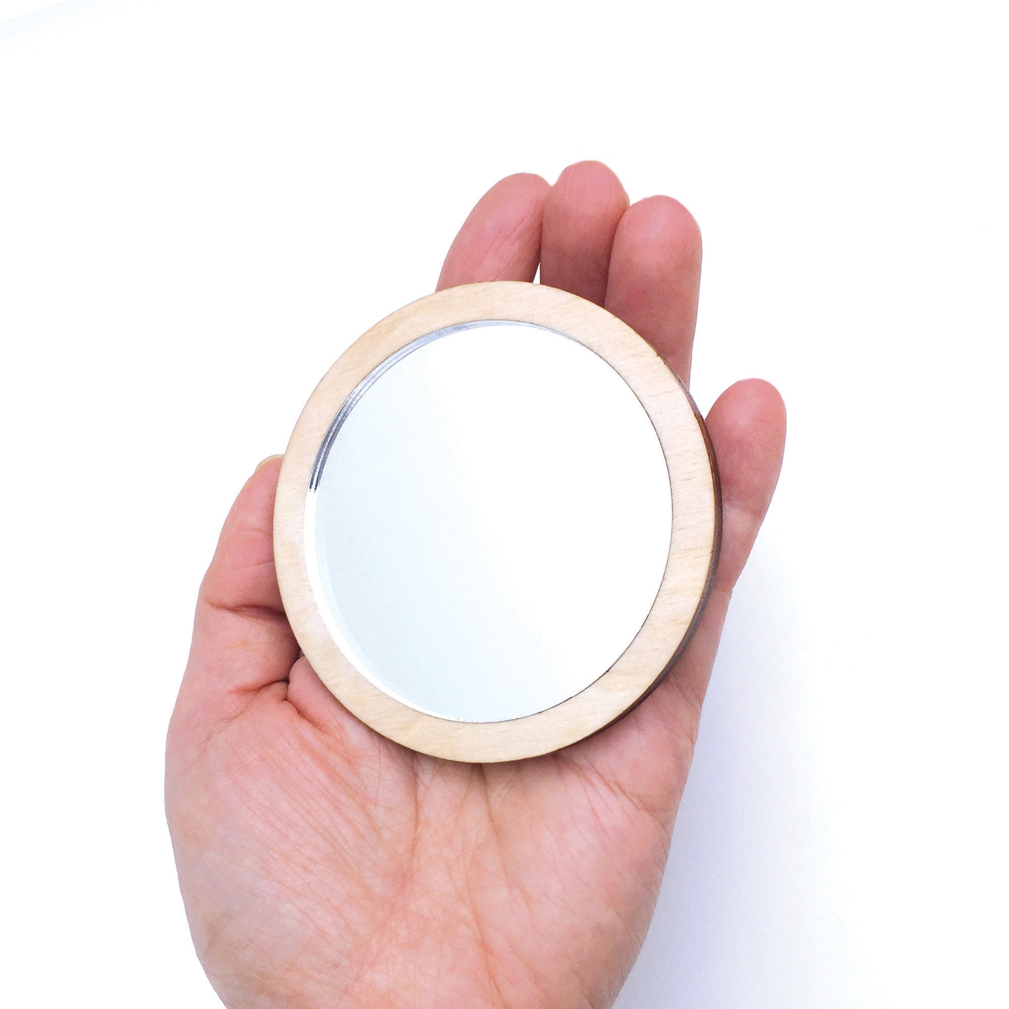 Hello Beautiful Pocket Mirror. Pocket Mirror. Wood Mirror. | Etsy