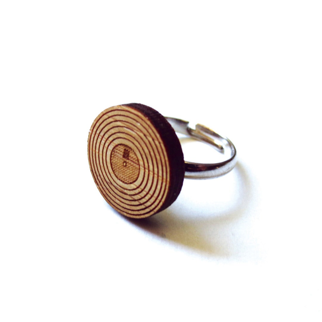 Record Ring. LP Ring. Music Ring. Wood Ring. Gifts Under 25. Gift for ...