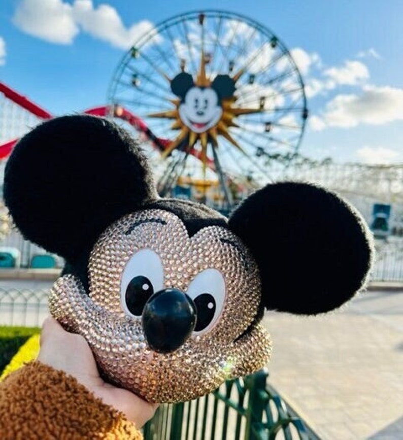 Rhinestone Mickey Mouse Ear Hat - Etsy