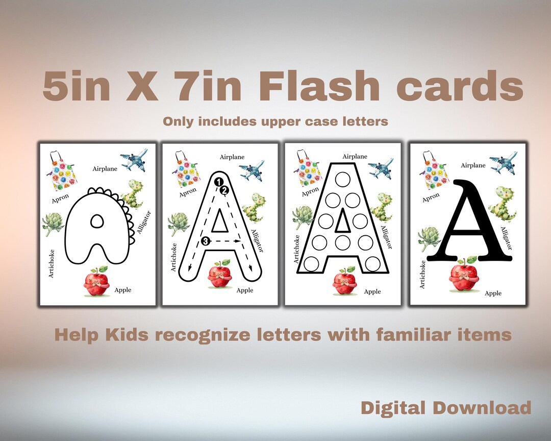 Printable Alphabet Flash Cards I Preschool L Pre-k L Kindergarten I ...
