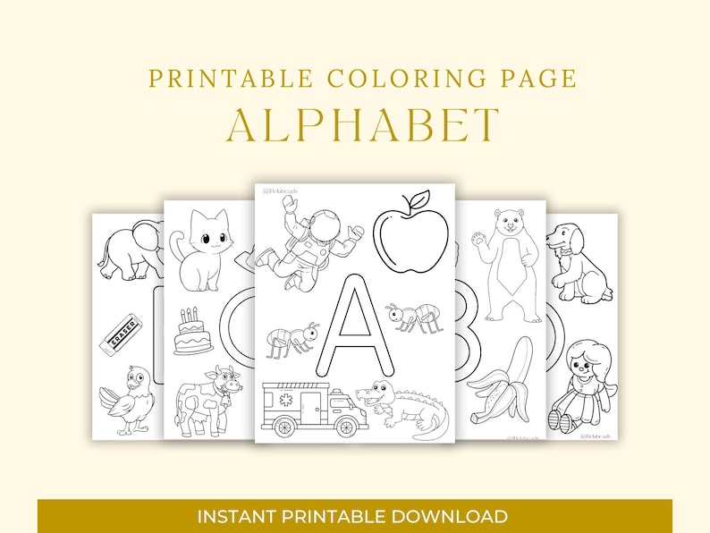 Alphabet Coloring Pages, Letters to Color, Coloring Pages, Preschool ...
