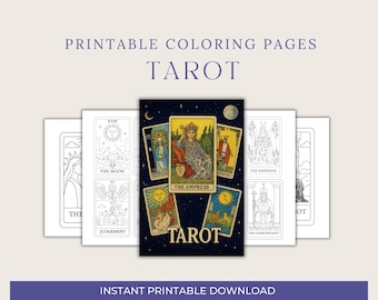 Tarot Coloring Book: 22 Major Arcana Printable Pages (PDF) - Etsy