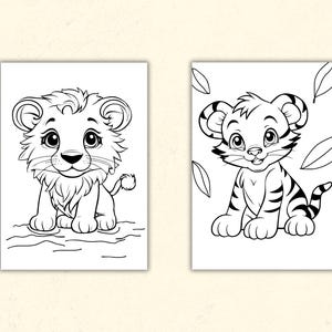 Animal Coloring Pages /set of 30/ - Etsy
