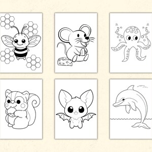 Animal Coloring Pages /set of 30/ - Etsy
