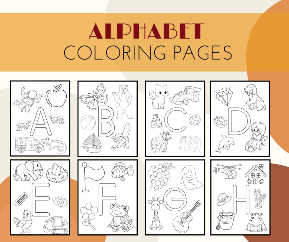 Alphabet Coloring Pages, Letters to Color, Coloring Pages, Preschool ...