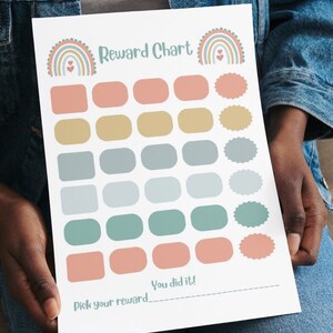 Reward Chart Printable PDF Instant Download Toddler Reward Chart ...