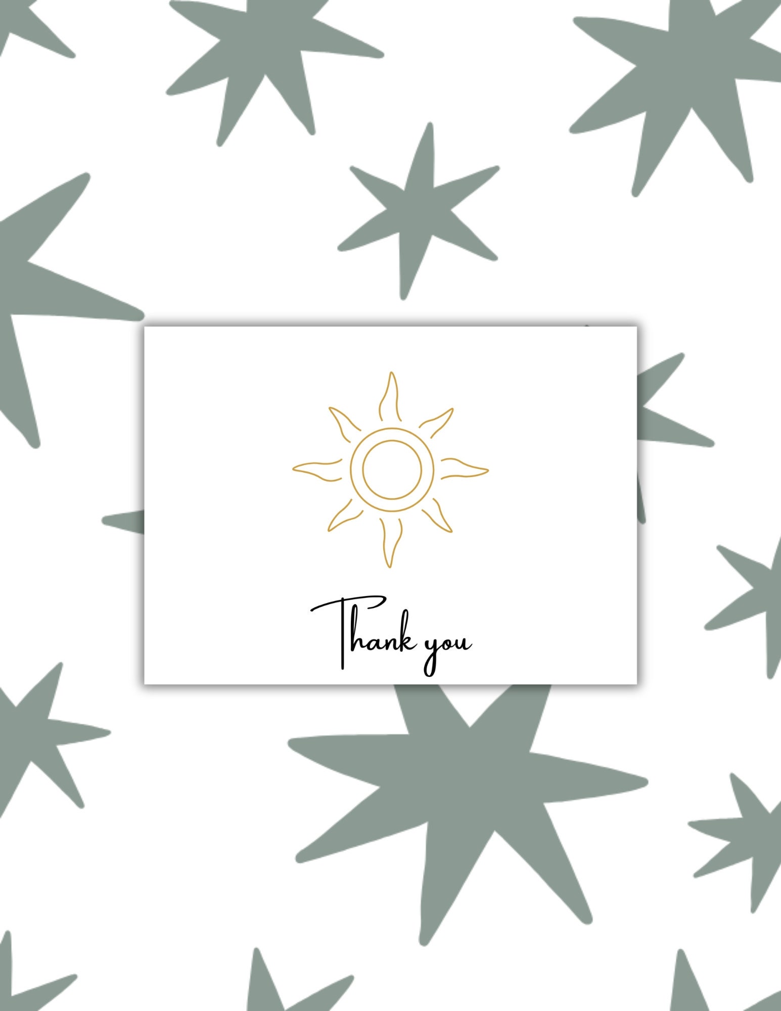 Boho Thank You Notes Set - 6 Assorted Designs - Digital Download Bulk ...