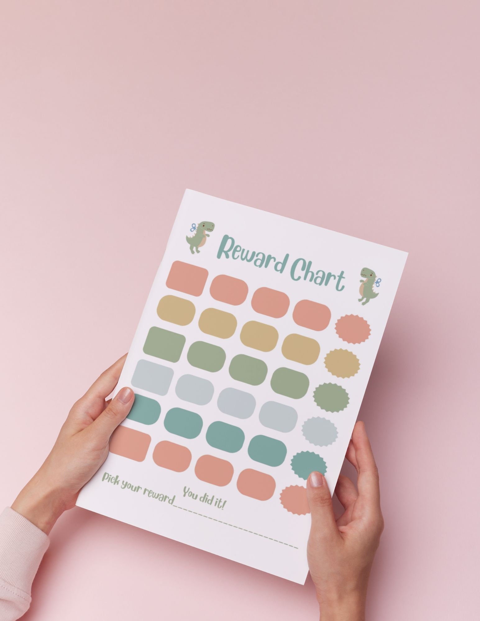 Dino Reward Chart Printable PDF Instant Download - Toddler Reward Chart ...