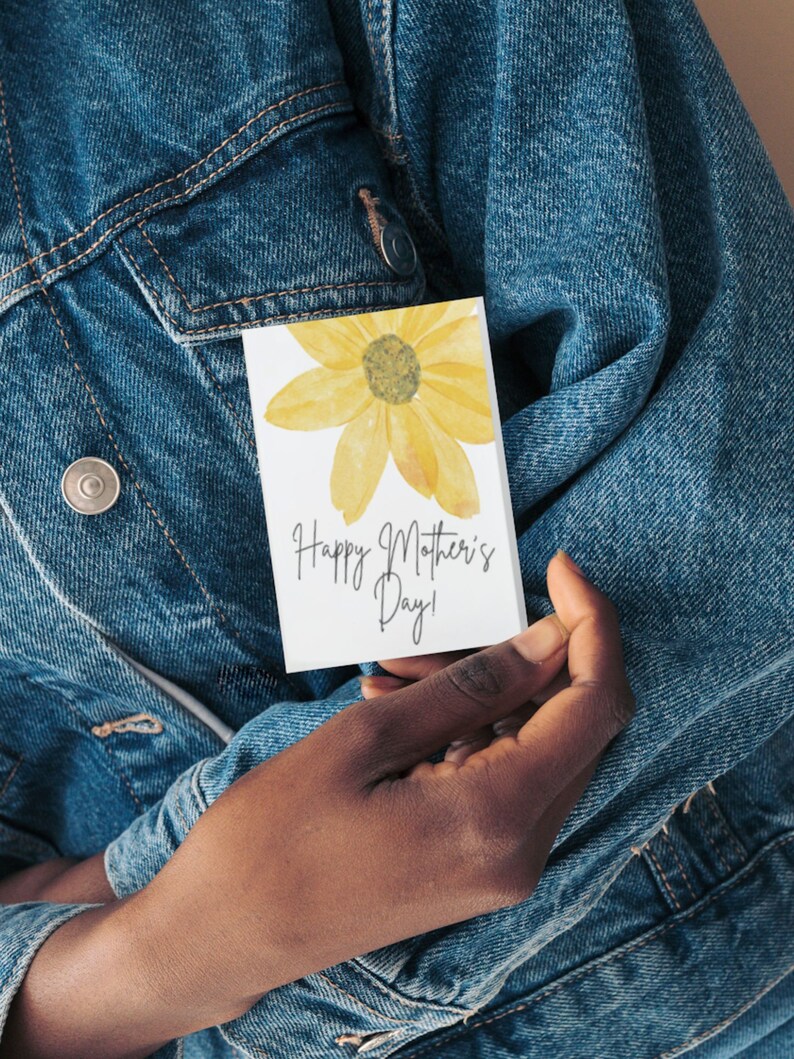 Happy Mother's Day Sunflower Printable Card - Floral Greeting Card ...