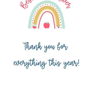 Best Teacher Ever Digital Download Printable - Instant Print Teacher ...