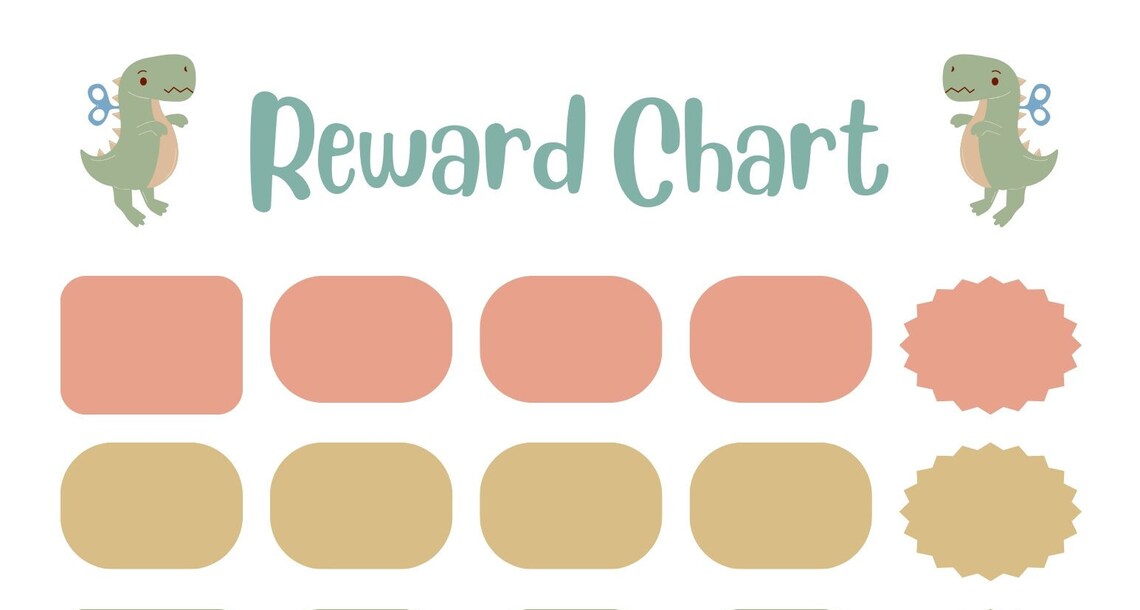 Dino Reward Chart Printable PDF Instant Download - Toddler Reward Chart ...