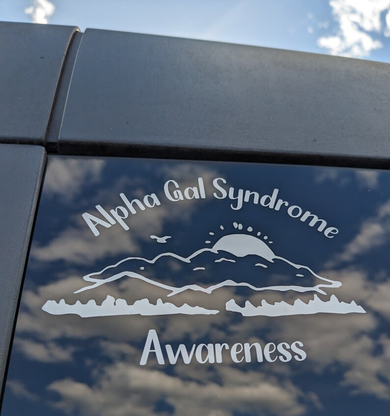 Alpha Gal Syndrome Awareness Car Decal Red Meat Allergy Vinyl Sticker ...
