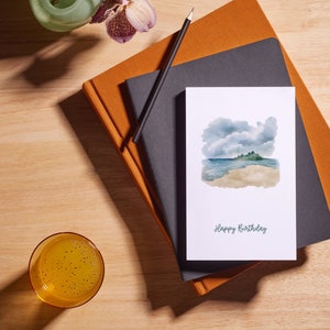 Happy Birthday Digital Download Instant Print Card - Beautiful Beach ...