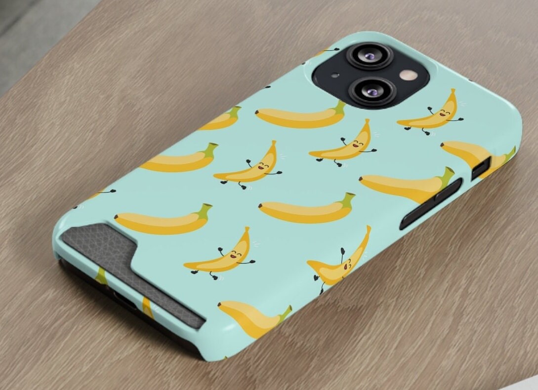 Dancing Banana Phone Case With Card Holder - Funny Phone Case - iPhone and Samsung - Etsy