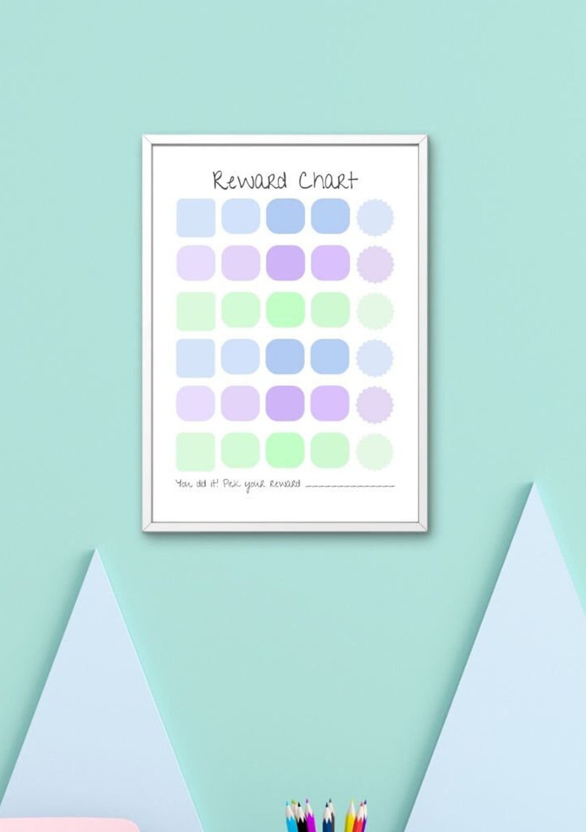 Reward Chart Printable PDF Instant Download - Toddler Reward Chart ...