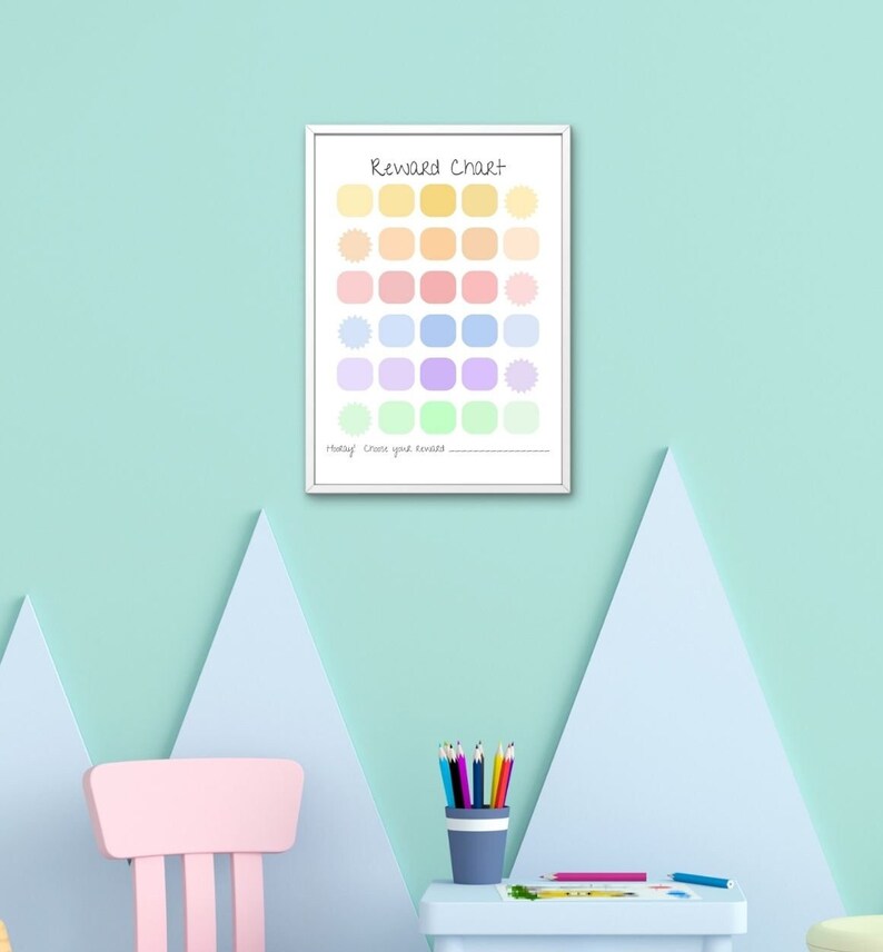 Reward Chart Printable PDF Instant Download Toddler Reward Chart ...