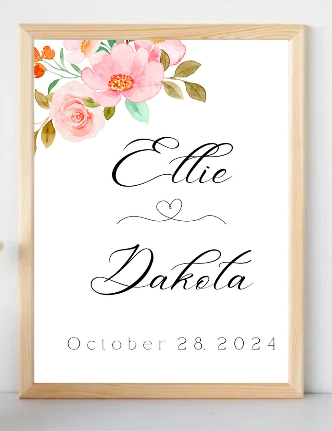 Custom Personalized Wedding Sign | Wedding Gift Digital Download - Etsy