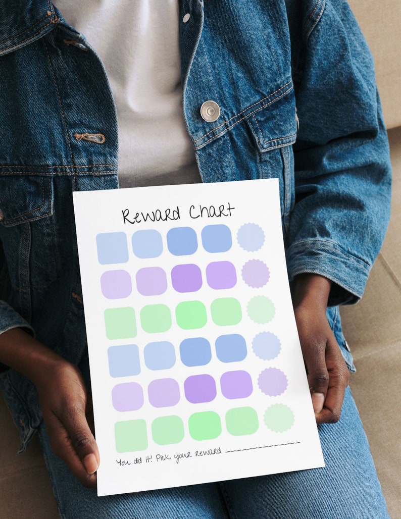 Reward Chart Printable PDF Instant Download - Toddler Reward Chart ...