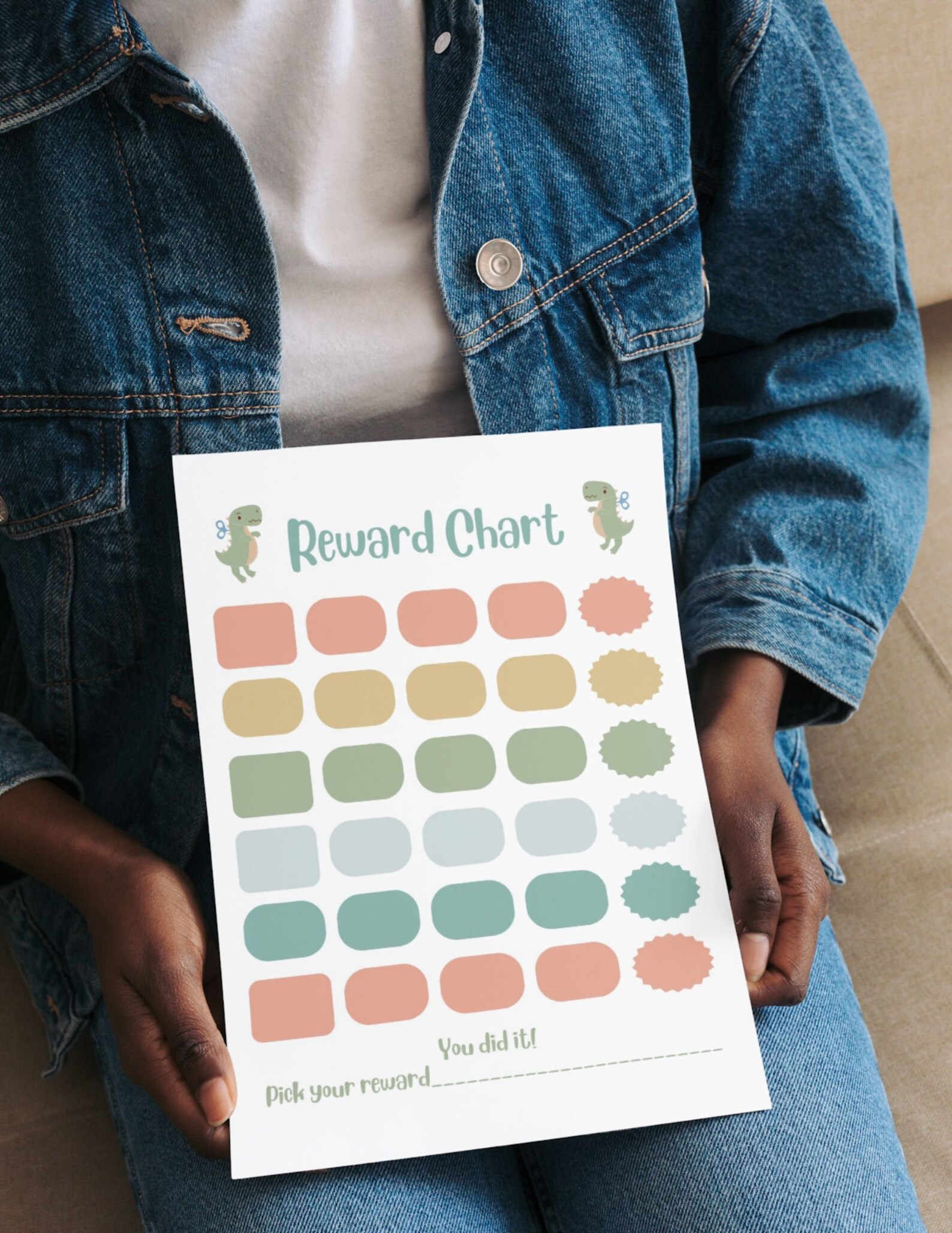 Dino Reward Chart Printable PDF Instant Download - Toddler Reward Chart ...