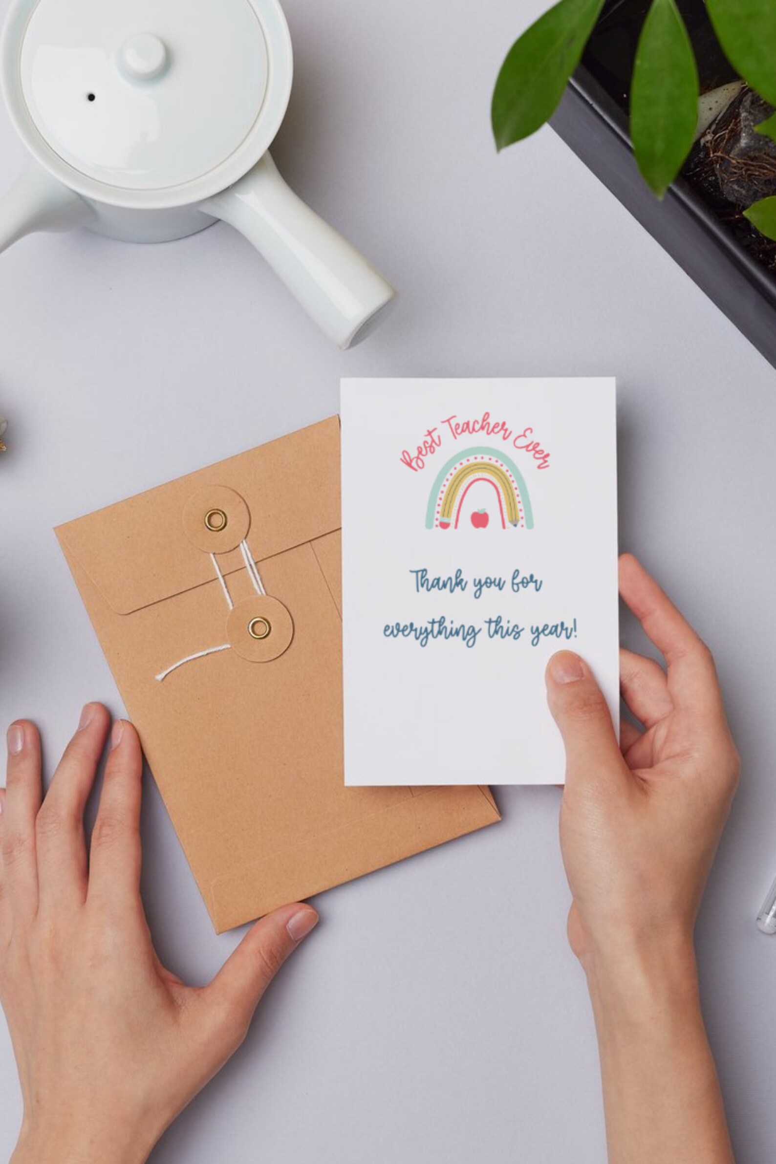 Best Teacher Ever Digital Download Printable - Instant Print Teacher ...