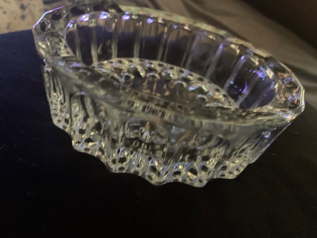 Vintage KIG Indonesia Pressed Glass Heavy Candy Dish - Etsy