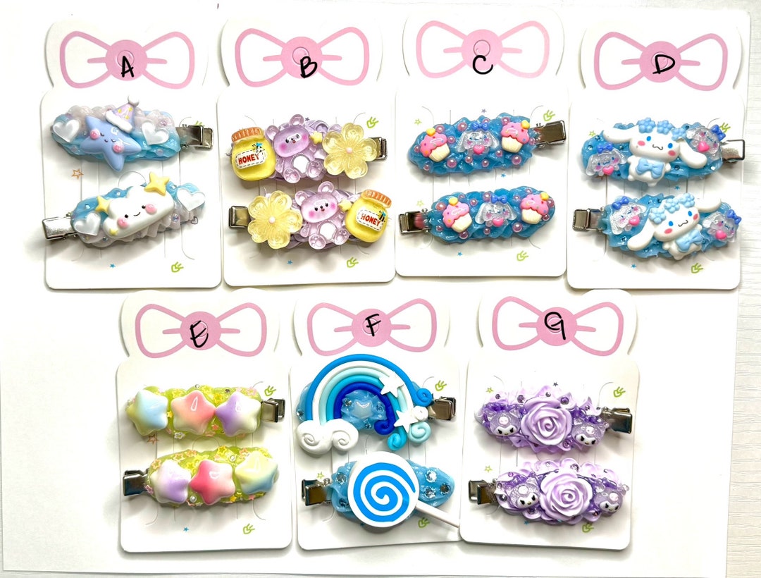 Cute Deco Whip Hair Clips - Etsy