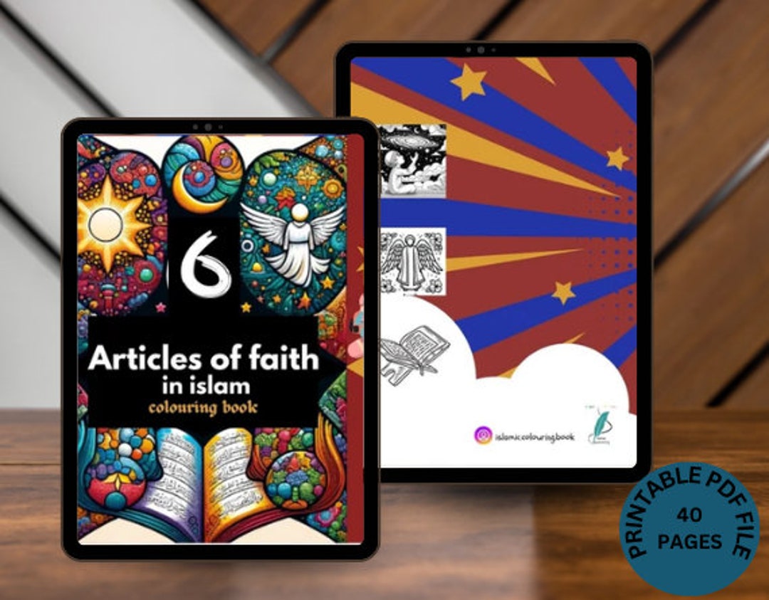 6 Articles of Faith Colouring Book L Islamic Activity for Kids L ...