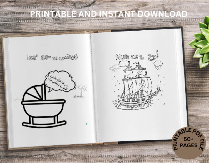 Prophets in the Quran Colouring Book for Kids - Etsy