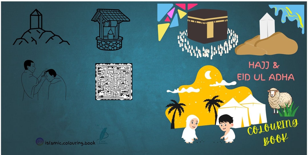 Hajj Eid Ul Adha Colouring Books for Kids - Etsy