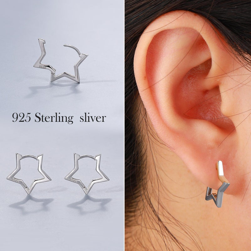 Star Shaped Earring for Man - Etsy