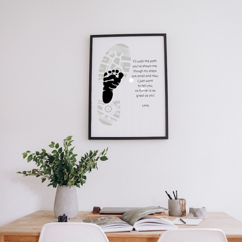 1er Día del Padre Poema imprimible para niños Huella de recuerdo ...